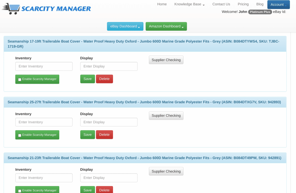 How to fill in your Amazon dashboard and have suppliers stock status ...